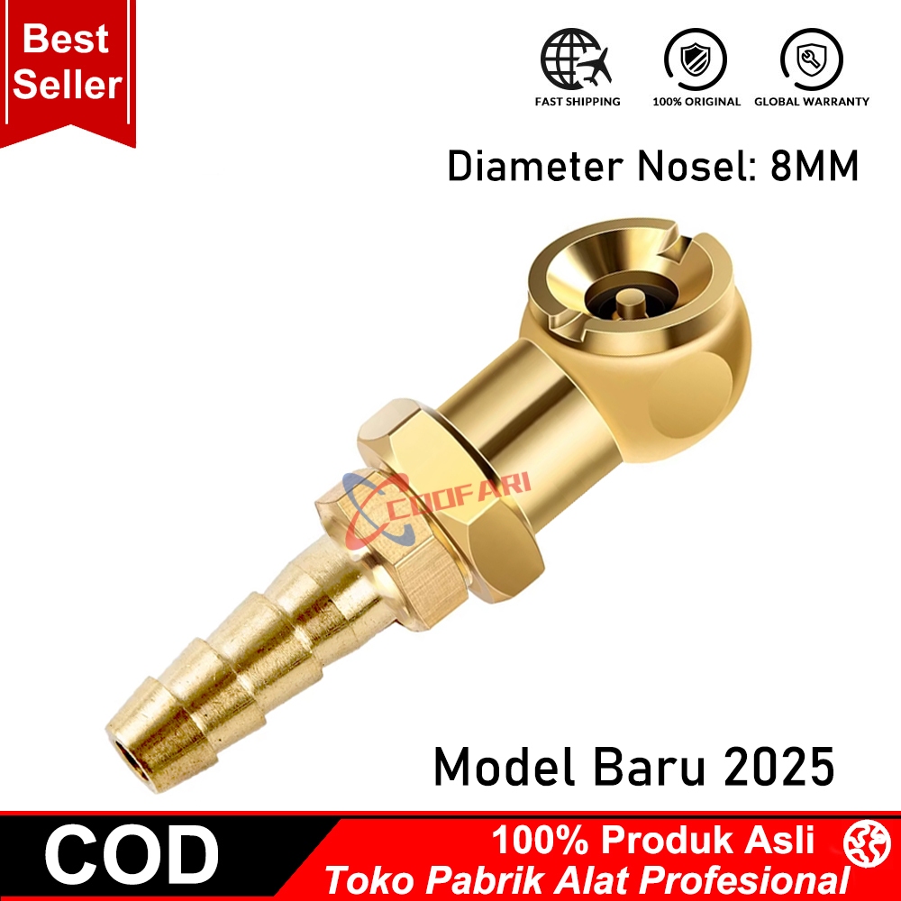Jual 1/4Inch Kepala Pompa Angin Kuningan 8mm Adaptor Kompresor Angin ...