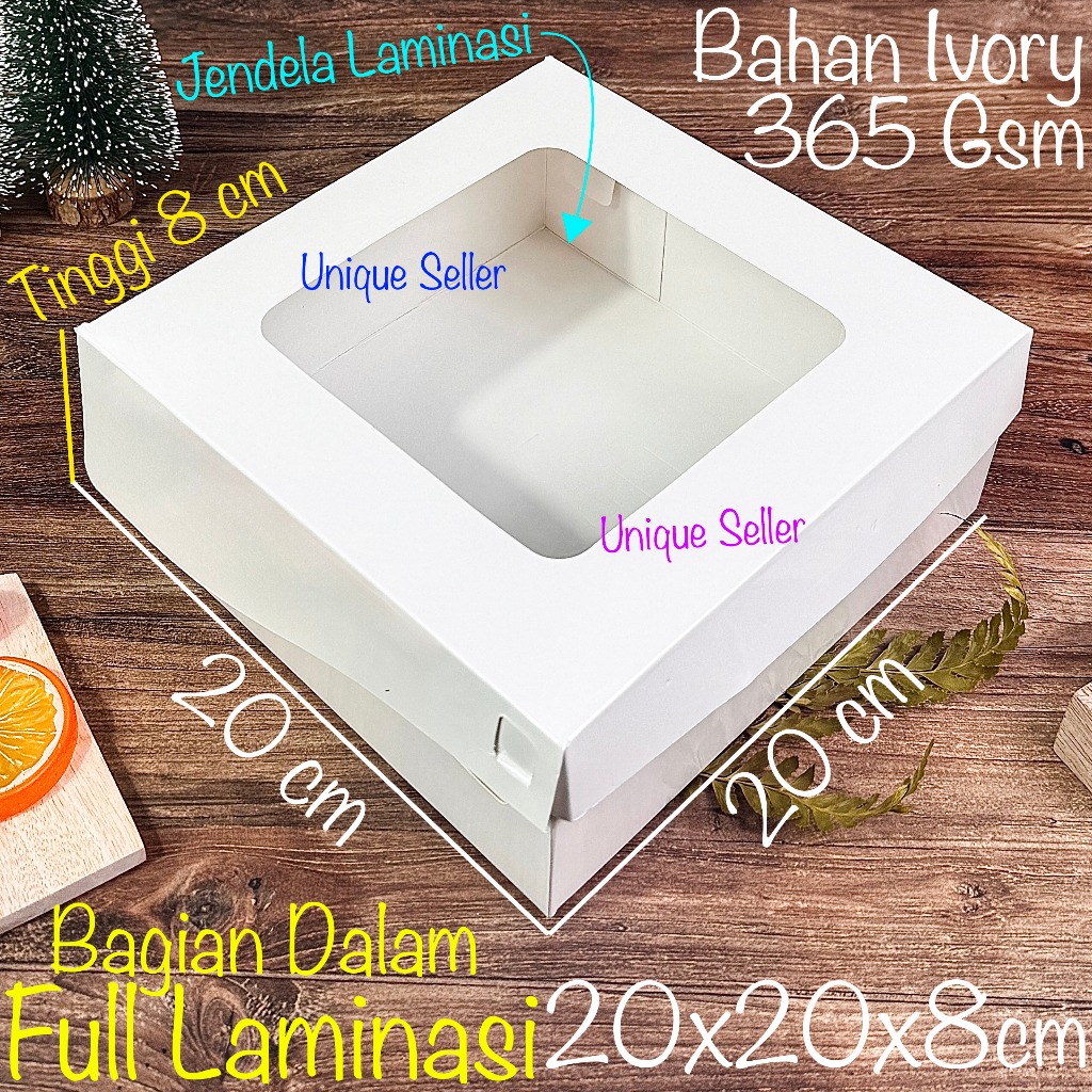 Jual Dus Ivory Putih 20x20x8 Full Laminasi R10k R10 / Dus Box Kotak ...