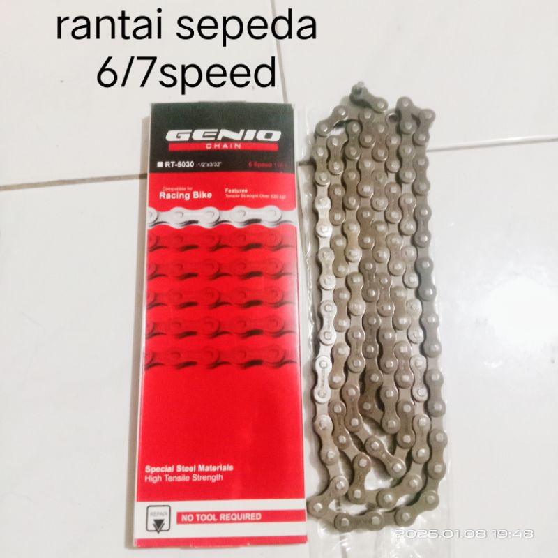 Jual rantai sepeda 6/7 / 8 speed taya TB50 6/7 sp pacific atau red Star ...