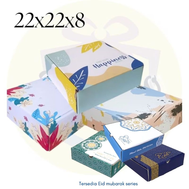 Jual kardus box ukuran 22x22x8 cm, box kemasan online shop/box kado/box ...
