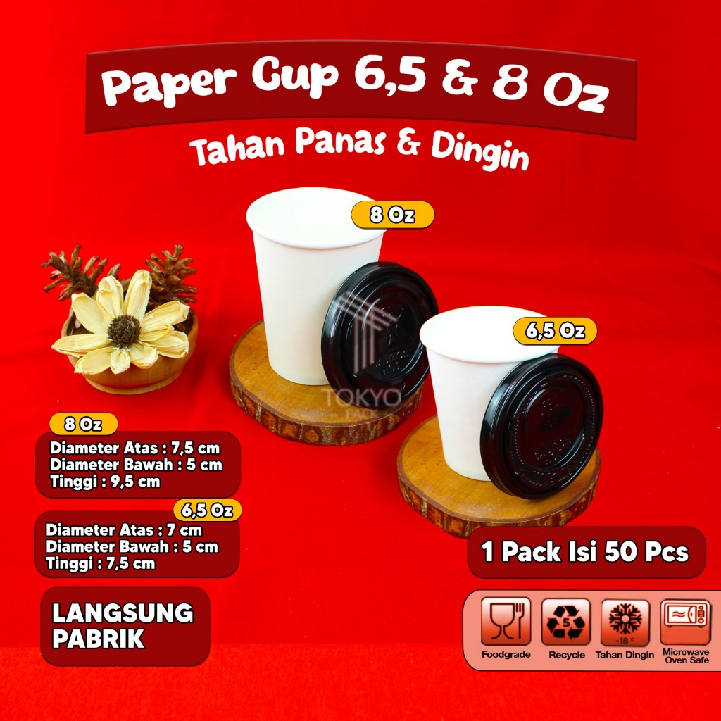 Jual Hot Paper Cup/ Gelas Kertas Minuman Panas / Paper Cup Polos PREMIUM | Shopee Indonesia
