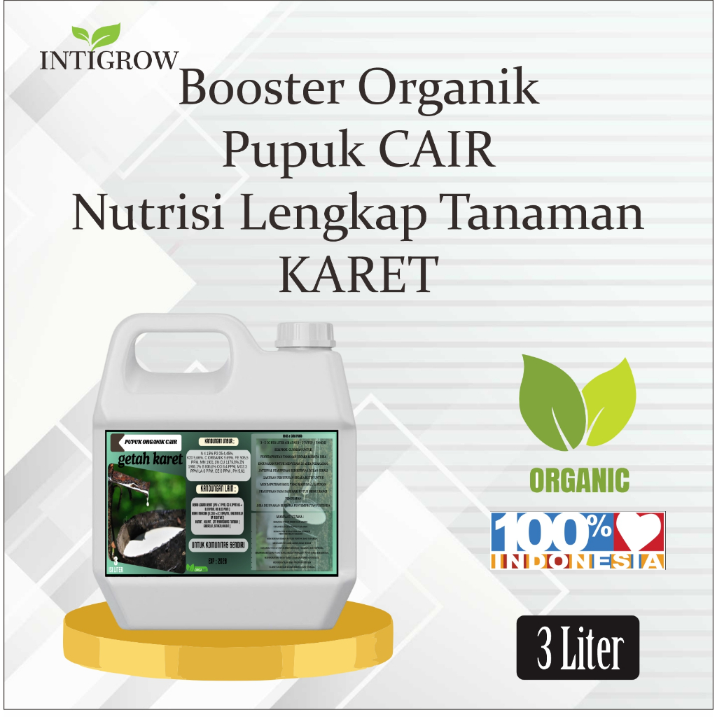 Jual Pupuk organik cair tanaman karet kemasan 3 liter. pupuk alami ...