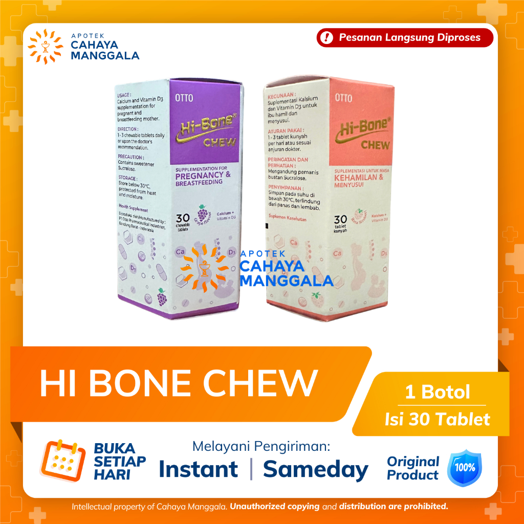 Jual HI BONE CHEW SUPLEMEN IBU HAMIL DAN MENYUSUI @ 30 TABLET KUNYAH ...