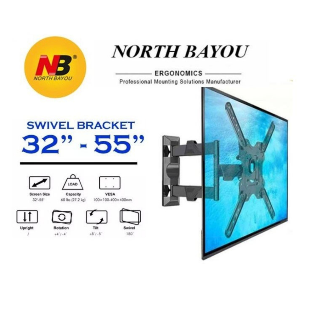 Jual Bracket Brecket TV LCD LED mount NB P4 North Bayou | Shopee Indonesia