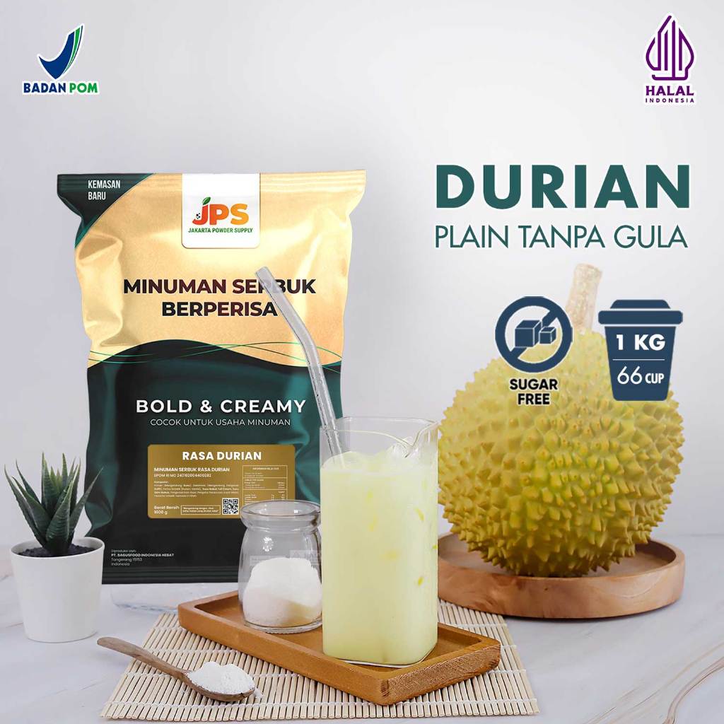 Jual Powder Drink JPS Bubuk Minuman Rasa DURIAN PLAIN 1Kg | Shopee ...