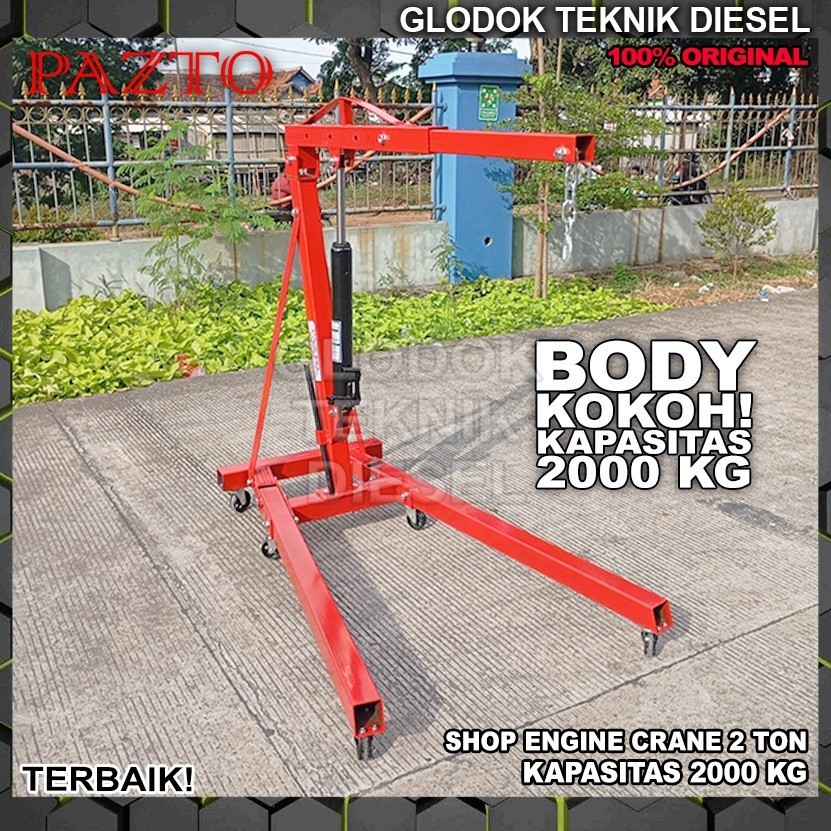 Jual Hydraulic Engine Crane 2 Ton Shop Crane 2 Ton Dongkrak Mesin 2000 KG Alat Pengangkat Mesin ...
