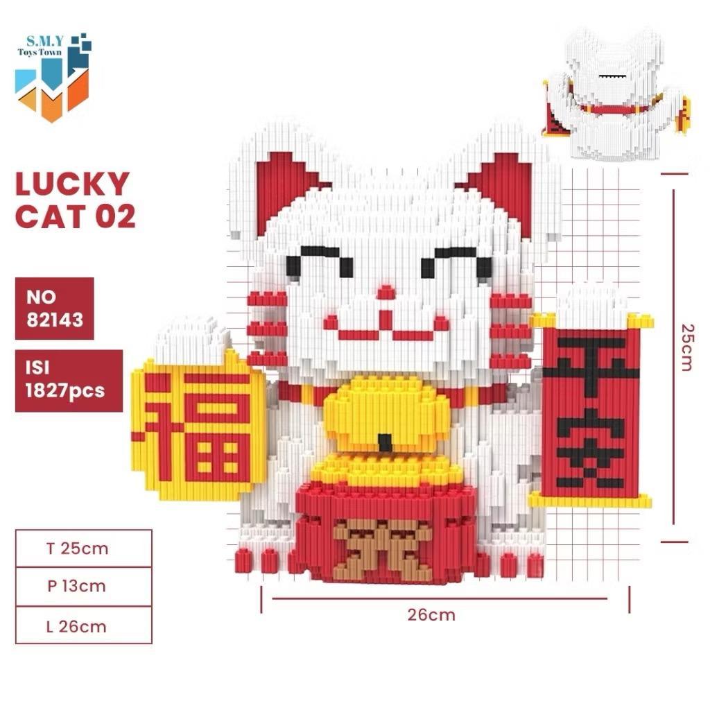 Jual TSC Toystown Nano Blocks CNY Lucky Cat Medium 3D Model Mainan Blok ...
