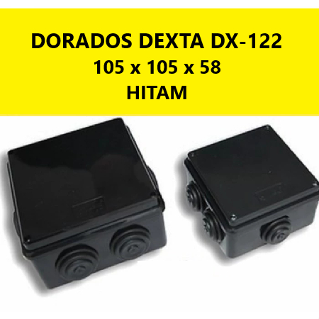 Jual DEXTA Duradus 105x105x58mm PVC Dorados Kotak Juction BOX Hitam 3/4 ...