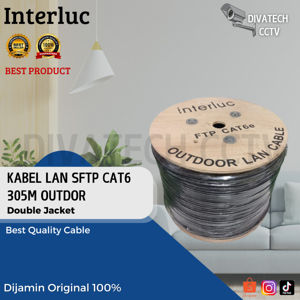 Jual KABEL LAN FTP CAT.6 OUTDOR DOUBLE JACKET /KABEL INTERLUC OUTDOR ...