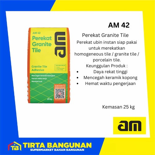 Jual AM 42 PEREKAT GRANITE 25 KG/ PEREKAT GRANITE TILE | Shopee Indonesia