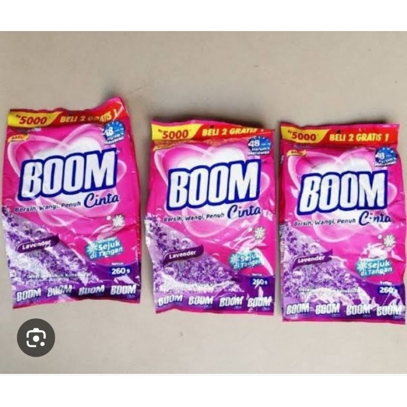 Jual (ISI3PCS) Deterjen Boom Cinta paket isi 3 / Boom Deterjen Bubuk ...