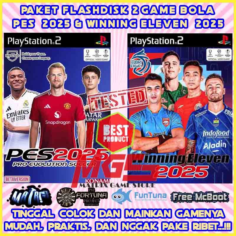 Jual Flashdisk Game PS 2 PS2 PES 2025 Summer Transfer + Winning Eleven 2025 Liga 1 BRI Indonesia ...