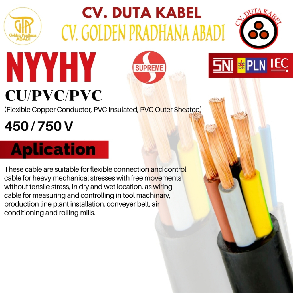 Jual Kabel NYYHY 4x10 mm2 SUPREME /4 x 10 mm2/4x10mm2/4x10 mm2 | Shopee ...