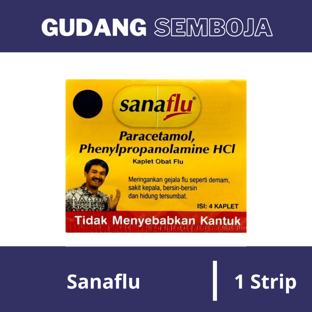 Jual Sanaflu Strip Isi 4 Kaplet / Obat Flu Demam Sakit Kepala Meriang ...