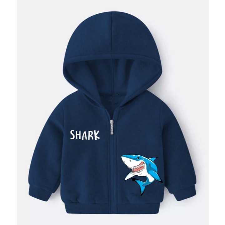 Jual SWEATER JAKET ANAK ANAK LUCU 1-6tahun KARAKTER Hiu (Shark) Unisex ...