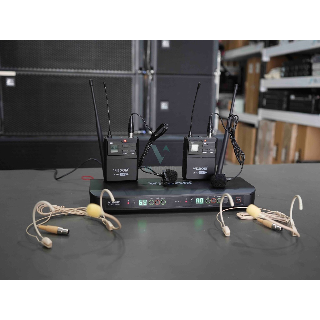 Jual Microphone Wisdom Q one Wireless clip on headset | Shopee Indonesia
