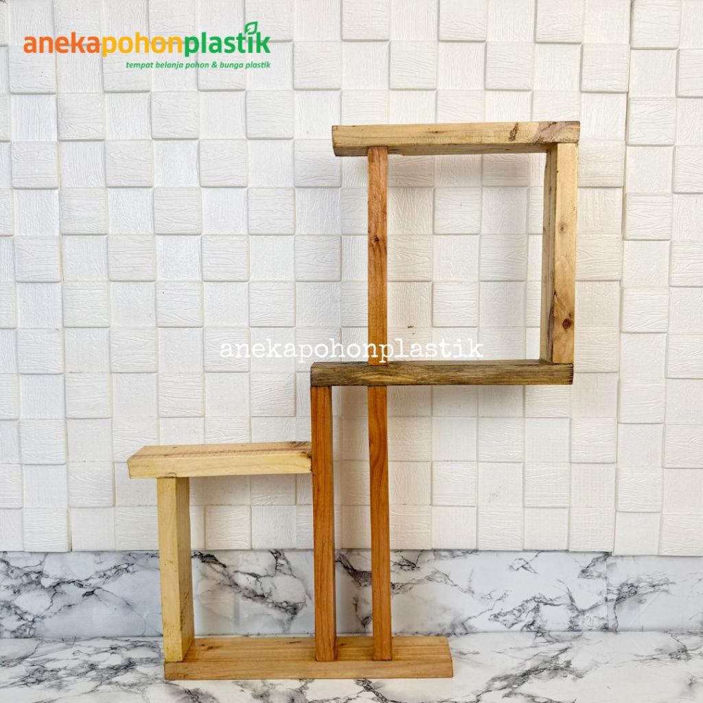 Jual Pajangan Dinding Ambalan Kayu Model Persegi Hiasan Cafe Dekorasi ...