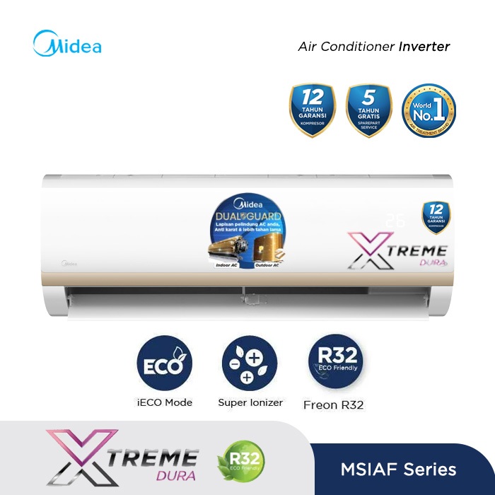 Jual AC MIDEA MSIAF-05CRDN INVERTER 1/2PK R32 + PASANG MSIAF05CRDN 0 ...