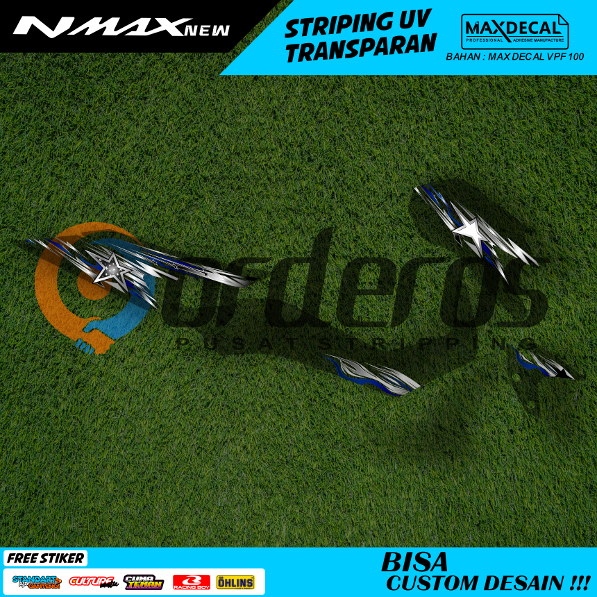 Jual stripping nmax new transparan modifikasi motif terbaru minimalis ...