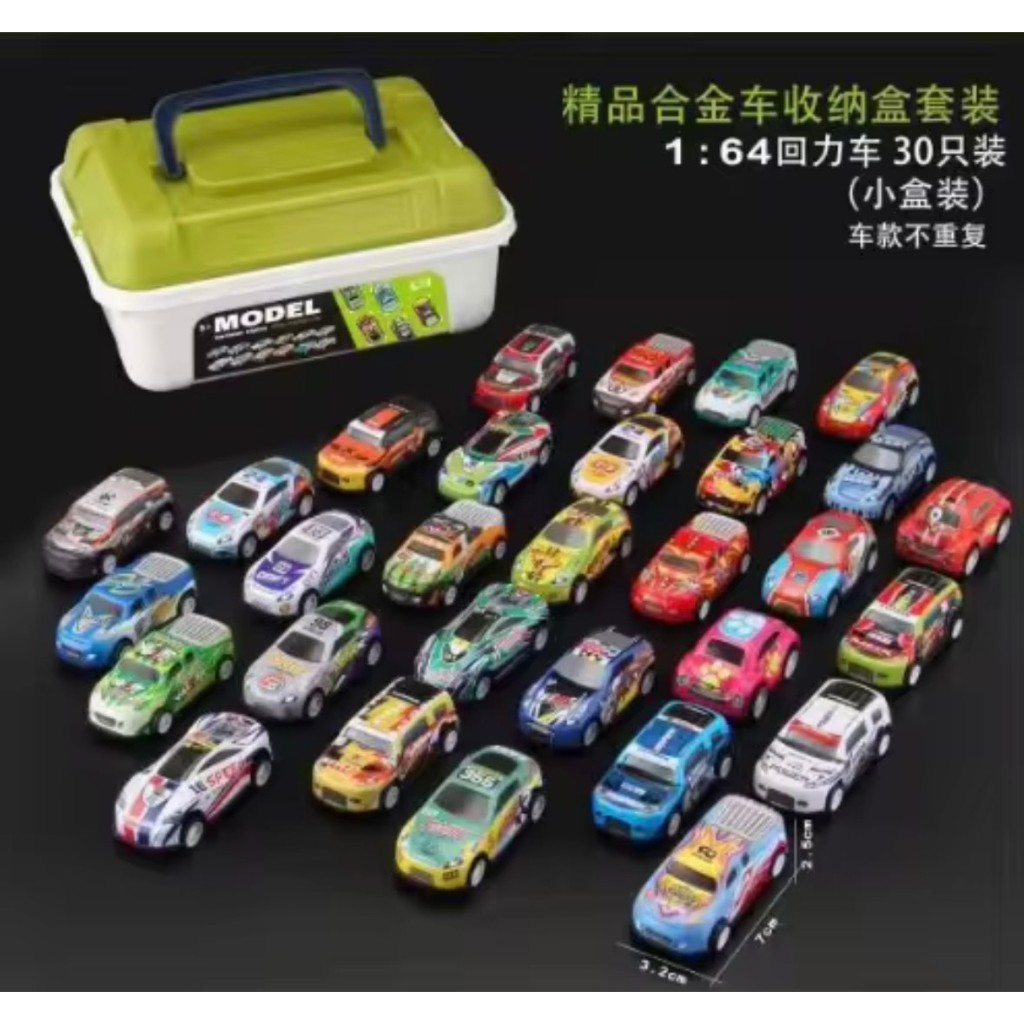 Jual (60pcs+Container Box) Mainan Anak Mobil Balap Mini Bahan Besi ...