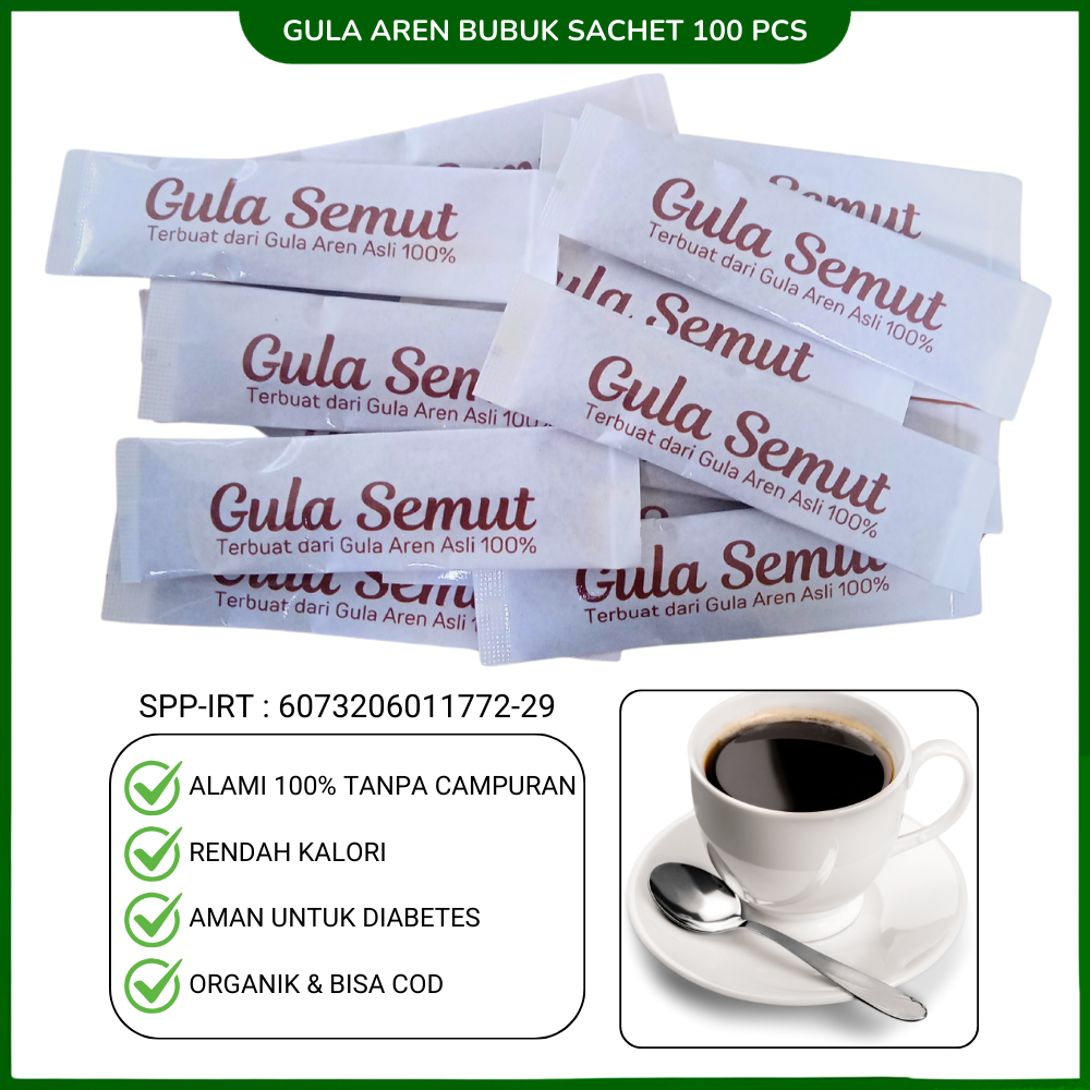 Jual Gula Aren Sachet Murni Per 100 Pcs Brown Sugar Gula Pasir Gula ...