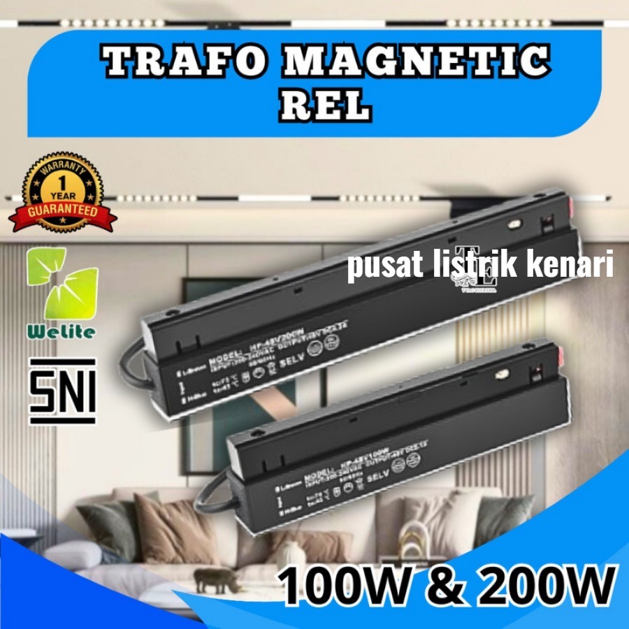 Jual Travo Rel Track Magnetic Lamp Adaptor Untuk Lampu Magnetic 48V ...