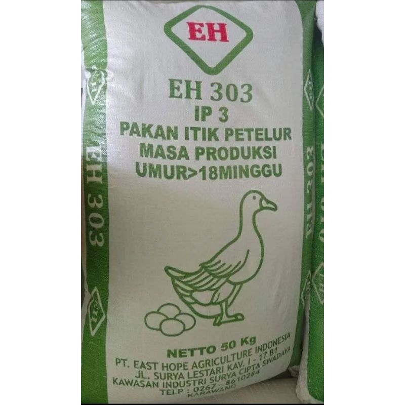 Jual EH 303 ip 3 pur pakan itik petelur masa produksi sekilo ecer ...