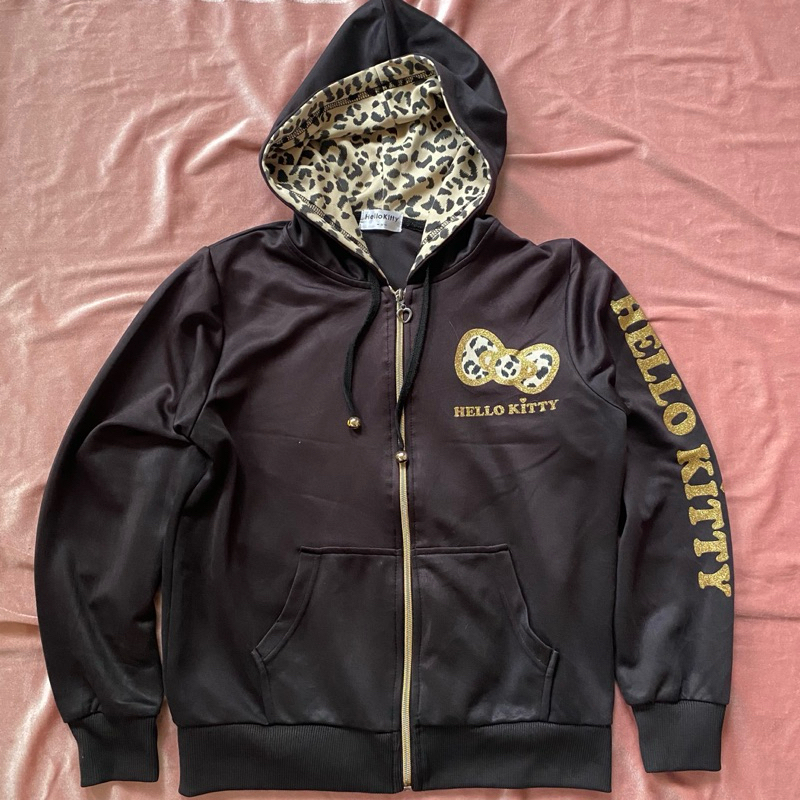 Jual Hello Kitty Leopard Black Jacket Y2K Prleoved Thrift | Shopee ...