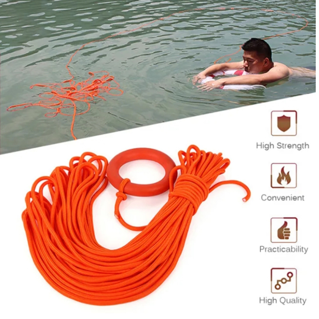 Jual Tali Pelampung Floating Ring Rescue Rope 30 meter Safety Rope tali ...