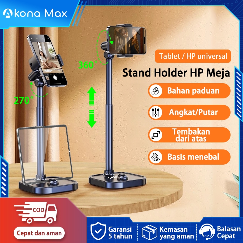 Jual Akona Stand Holder HP Meja Paduan Aluminium Rotasi 360° Phone ...