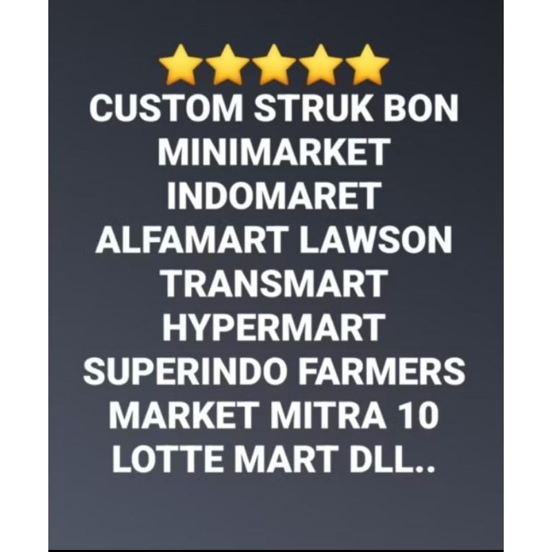 Jual Print Custom Cetak Bill Bon Struk Nota Belanja Supermarket ...