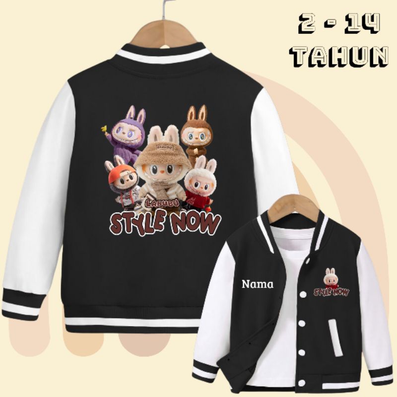 Jual Jaket LABUBU Anak Laki laki Perempuan Bisa Custom Nama Untuk Usia ...