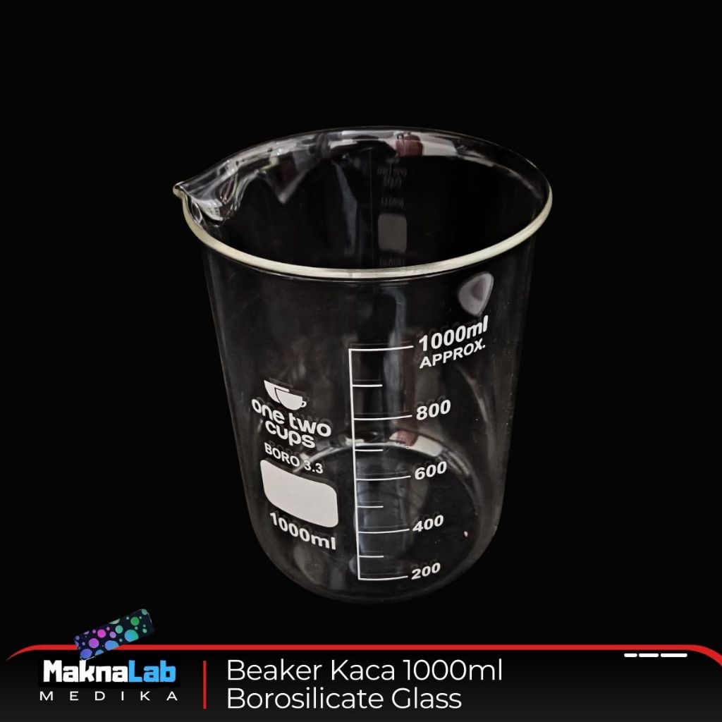 Jual Beaker Glass 1000ml / Beaker Kaca Borosilikat l Gelas Ukur Kimia ...