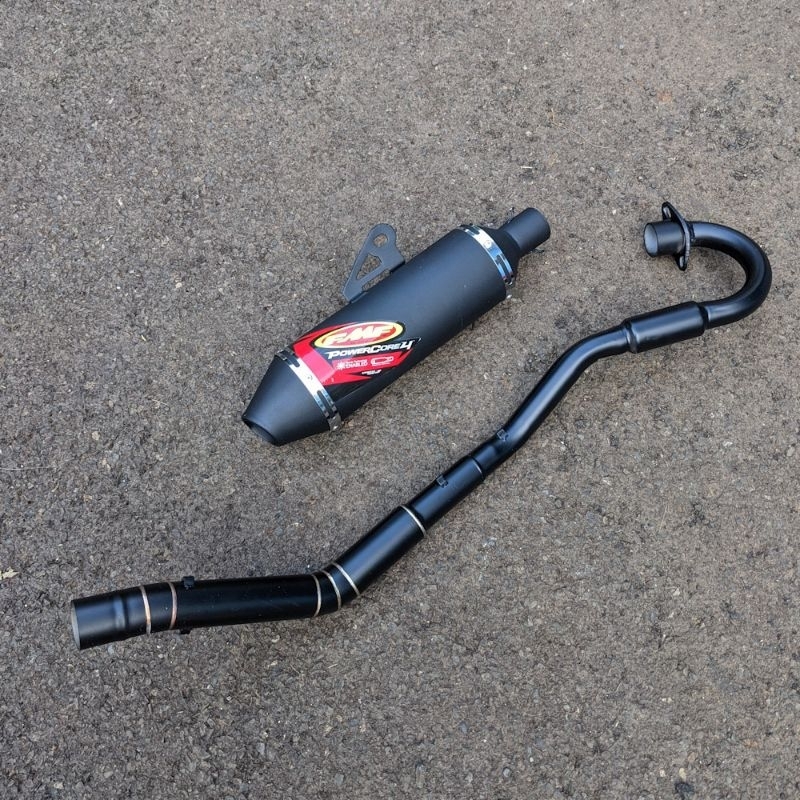 Jual Muffler exhaust Racing pipa 38mm FMF Powercore4 full black for CRF ...