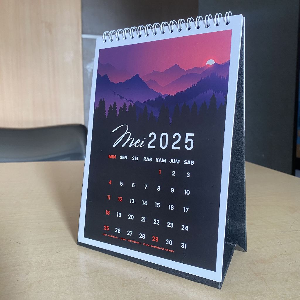 Jual Cetak Kalender Meja 2026 Ready Stock Bahan AC 230 Tatakan Linen ...