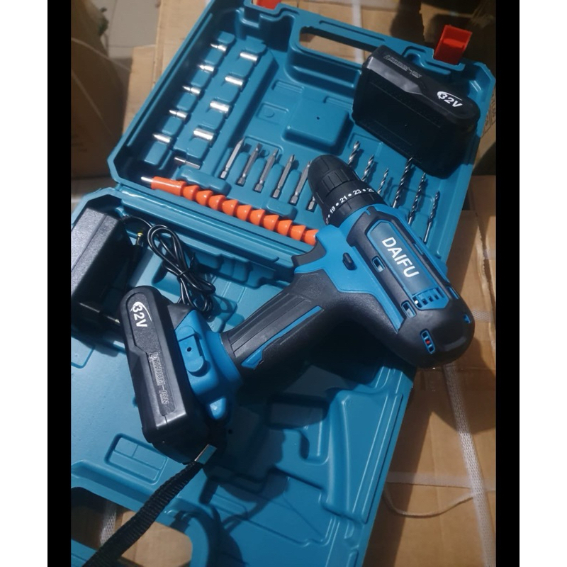 Jual BOR CORDLESS BATRE DAIFU BAGUS KOMPLIT | Shopee Indonesia