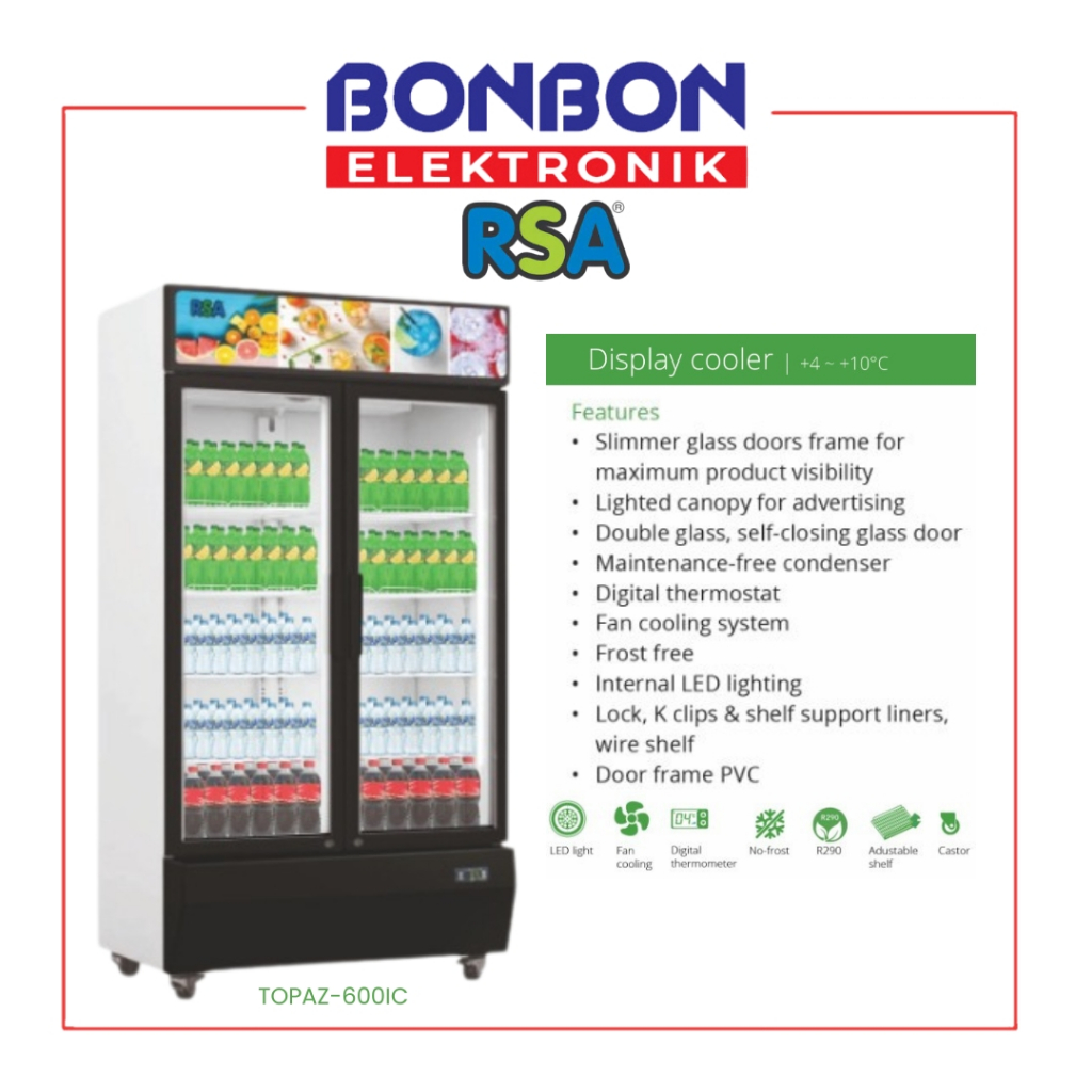Jual RSA Showcase Display Cooler 2 Pintu 568 L TOPAZ-600IC / TOPAZ600 ...