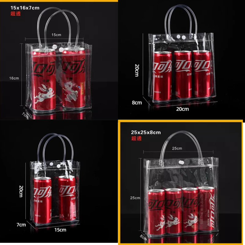 Jual Tas Mika PVC Polos Tersedia Beberapa Ukuran Goodiebag transparan ...