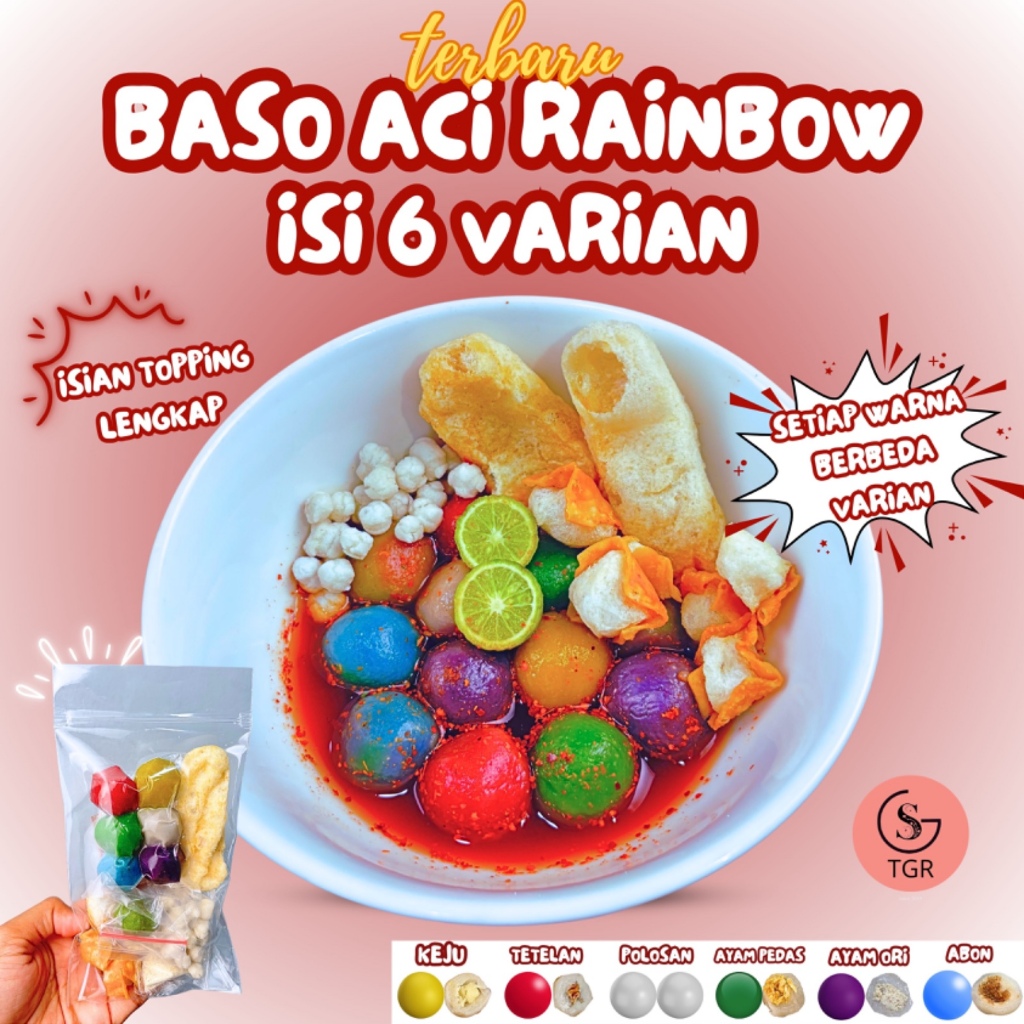Jual BASO ACI RAINBOW 1 BUNGKUS-SETIAP WARNA BERBEDA VARIAN ...