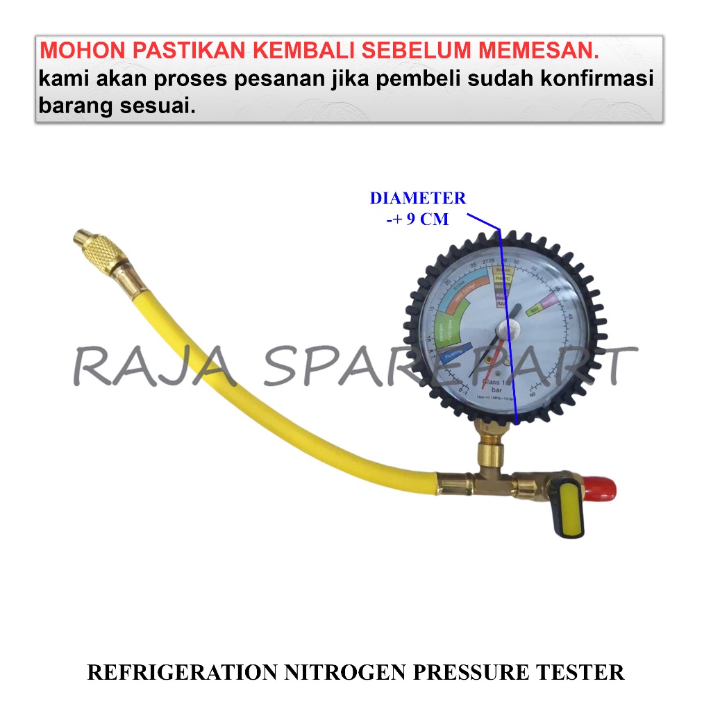Jual RNPT NITROGEN PRESSURE GAUGE / ALAT UKUR TEKANAN / REFRIGERATION ...