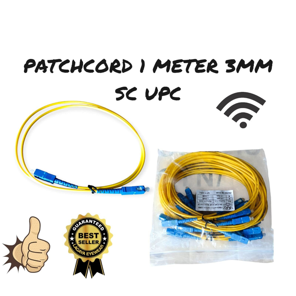 Jual KABEL PATCHCORD 1 METER 3MM SC UPC | Shopee Indonesia