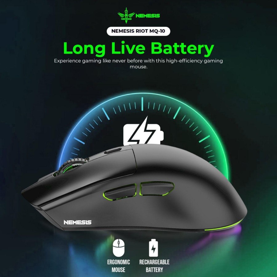 Jual NYK Nemesis Riot MQ10 / MQ-10 Mouse Wireless Dual Mode ...