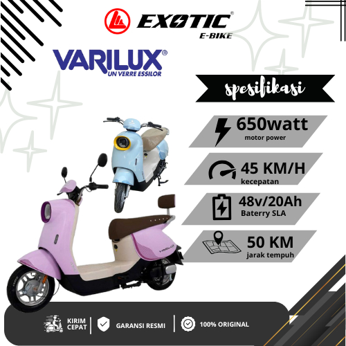 Jual Sepeda Listrik Exotic VARILUX PRO 650 watt Scooter Listrik Exotic ...