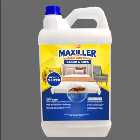 Jual MAXILLER PLUS 5 Liter Pencegah & Pembasmi Segala Jenis Kutu Kasur ...