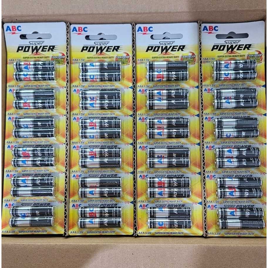 Jual ABC Carbonzinc R3 SuperPower Hitam isi 12 Pcs /AAA / A3 / baterai ...