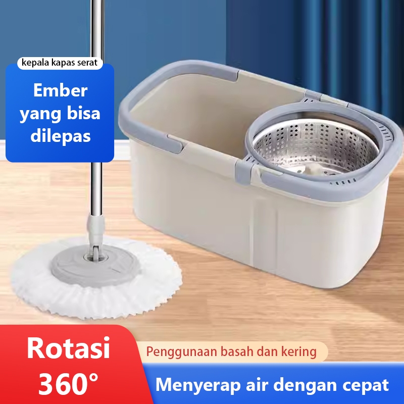 Jual Lekepu Alat Pel Lantai Mop Pel Putar Mop Dengan Ember Pencuci ...