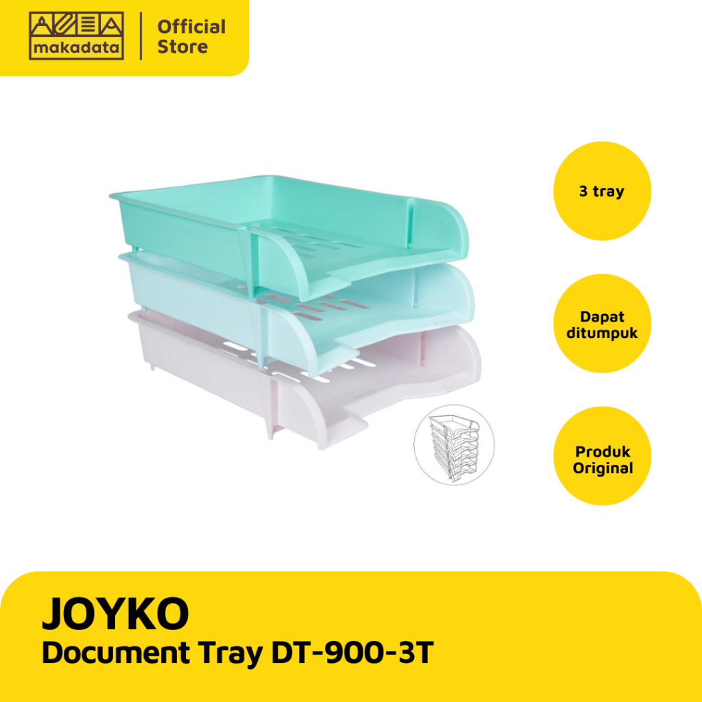 Jual JOYKO DOCUMENT TRAY / RAK DOKUMEN BESI 3 SUSUN PASTEL DT-900 MURAH ...