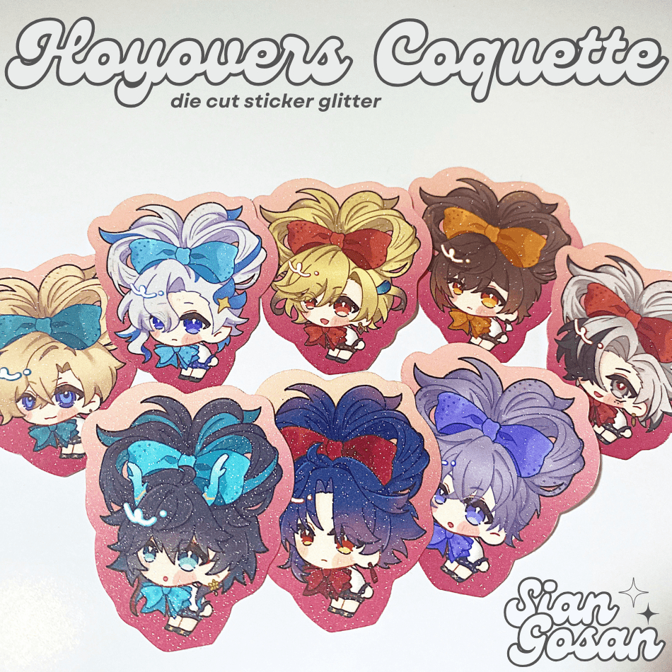 Jual Sticker Hoyovers Coquette Die Cut Glitter Genshin Impacrt HSR ...