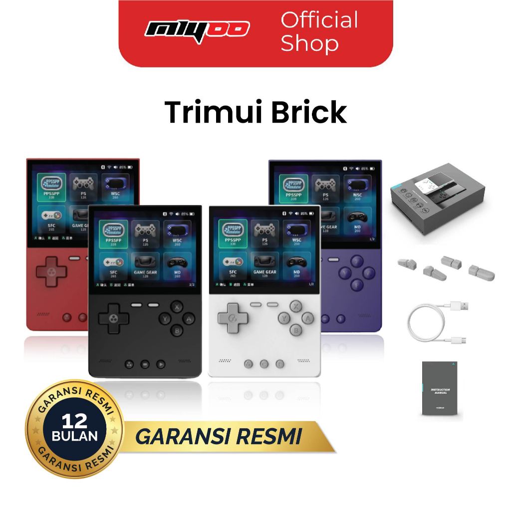 Jual Miyoo Trimui Brick Portable Retro Game Console 400PPI IPS Screen Linux System 3000mAh Long ...