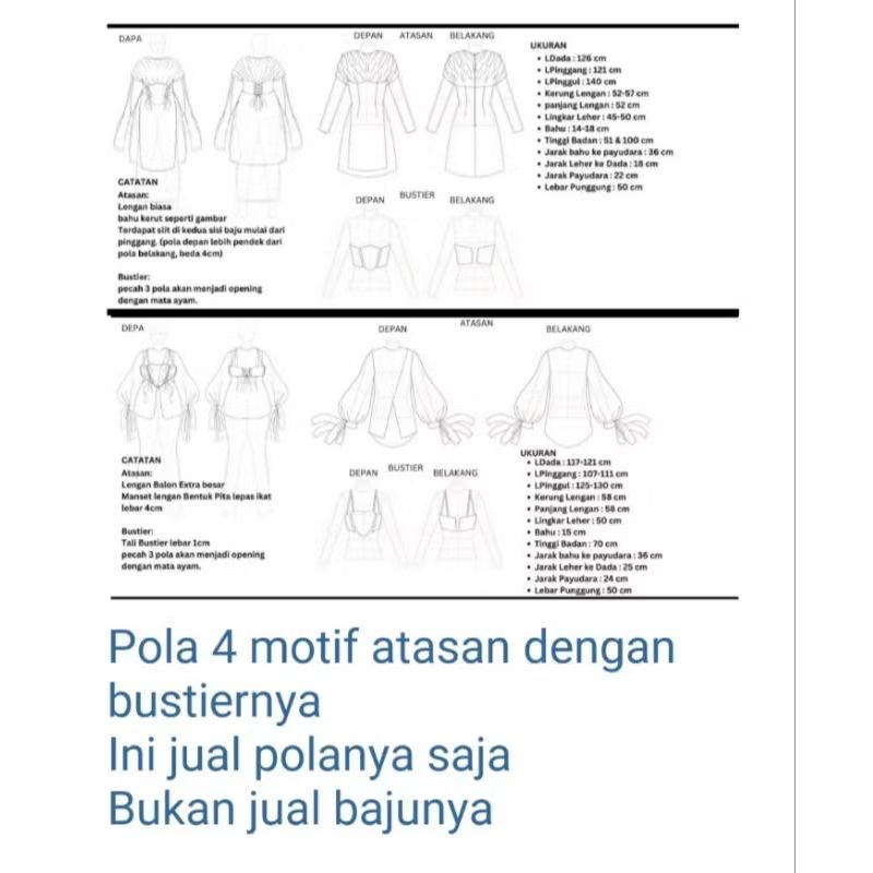 Jual pola 4 motif atasan dgn bustier | Shopee Indonesia